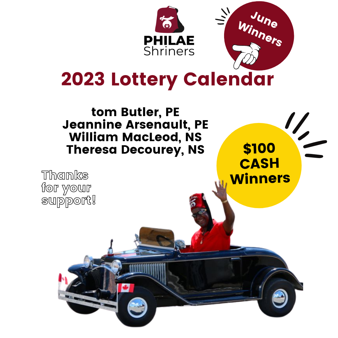 Lottery Calendar 2026 – Philae Shriners