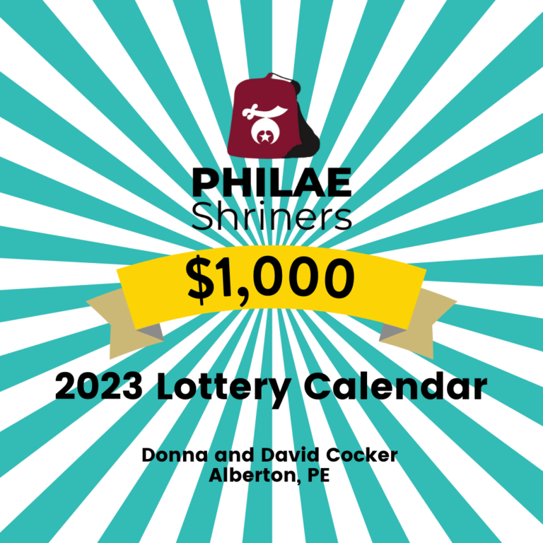 Lottery Calendar 2025 – Philae Shriners